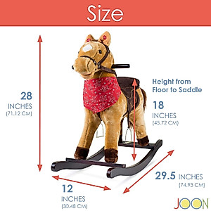JOON Cowboy Rocking Horse - Tan Brown