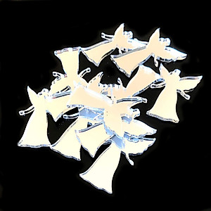 Super Cool Creations Fairy Shaped Crafting Mirrors, Set of 10, Many Colours, Shatterproof Acrylic, Bright Blue, Pack of 10 x 9cm