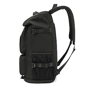 Gym Duffle Bag Backpack 4-Way Waterproof with Shoes Compartment for travel Sport Hiking laptop (Black)