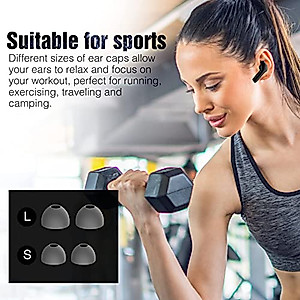 Pinetree True Wireless Earbuds, Bluetooth 5.0 Headphones, Noise Cancelling Crystal Clear Sound, in-Ear Stereo Earphones 100 Hours Long Battery time,Superior Headphones (Black)