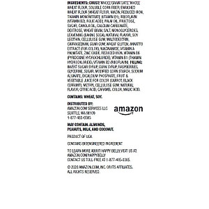 Amazon Brand - Happy Belly Fruit & Grain Cereal Bars, Raspberry, 8 Count