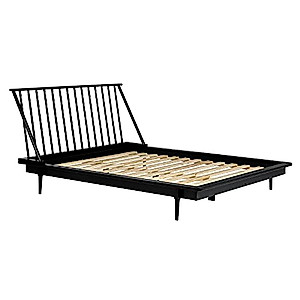 Walker Edison Lennon Platform, Queen (U.S. Standard), Black