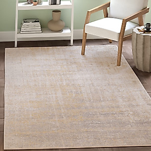 SAFAVIEH Adirondack Collection Area Rug - 10' x 14', Creme & Gold, Modern Abstract Design, Non-Shedding & Easy Care, Ideal for High Traffic Areas in Living Room, Bedroom (ADR207A)
