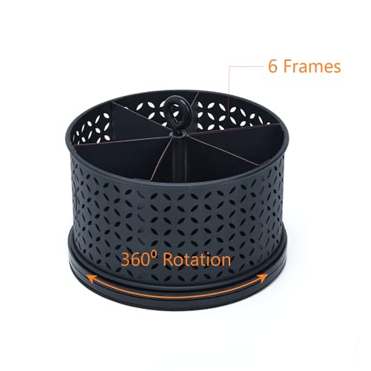 SETTFRFE Rotating Pencil Holder for Desk,Supplies Organizer Pen Caddy,6 Compartments Spinning Multi-Functional large Pen Holder for Desk