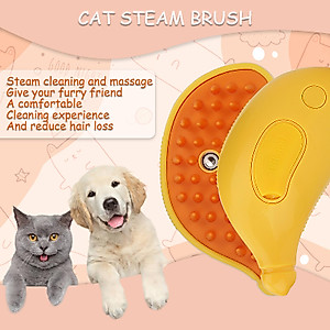 Cat Steam Brush,Cat Steam Brush for Grooming,3 in 1 Steamy Cat Brush,Spraying Steam Pet SPA Brush,Rechargeable Silicone Pet Comb for Cats & Dogs