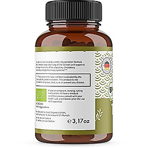 Triphala Bio (150 capsules) - 500mg per capsule - 75 days dose - high-dose Biotriphala - bottled and controlled in Germany (DE-ÖKO-005) - 100% vegan
