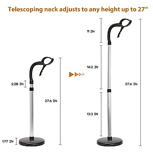 Hair Dryer Stand, Adjustable Blow Dryer Stand 360 Degree Rotating Hair Dryer Holder Hands-Free Hair Dryer Holder Countertop for Bathroom