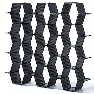 Natzerat Honeycomb Drawer Divider Suitable for bedroom underwear Socks Cosmetic storage locker sorting 8-piece drawer organizer (Black)