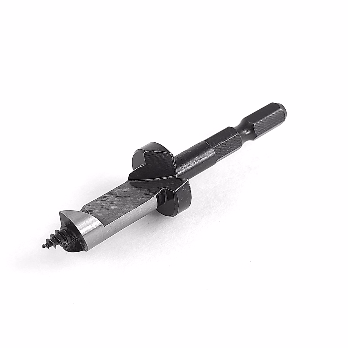 Star M CM-41X120 12mm Mushroom Hex Shank Drill Auger Bit with Stop Collar Single Spur and Cutting-Edge Open Flute Design