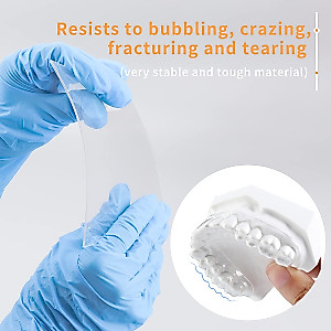 LVCHEN Dental Lab Splint Thermoforming Material Vacuum Forming Soft Sheets 5'' x 5''(1.0mm 20 pcs)