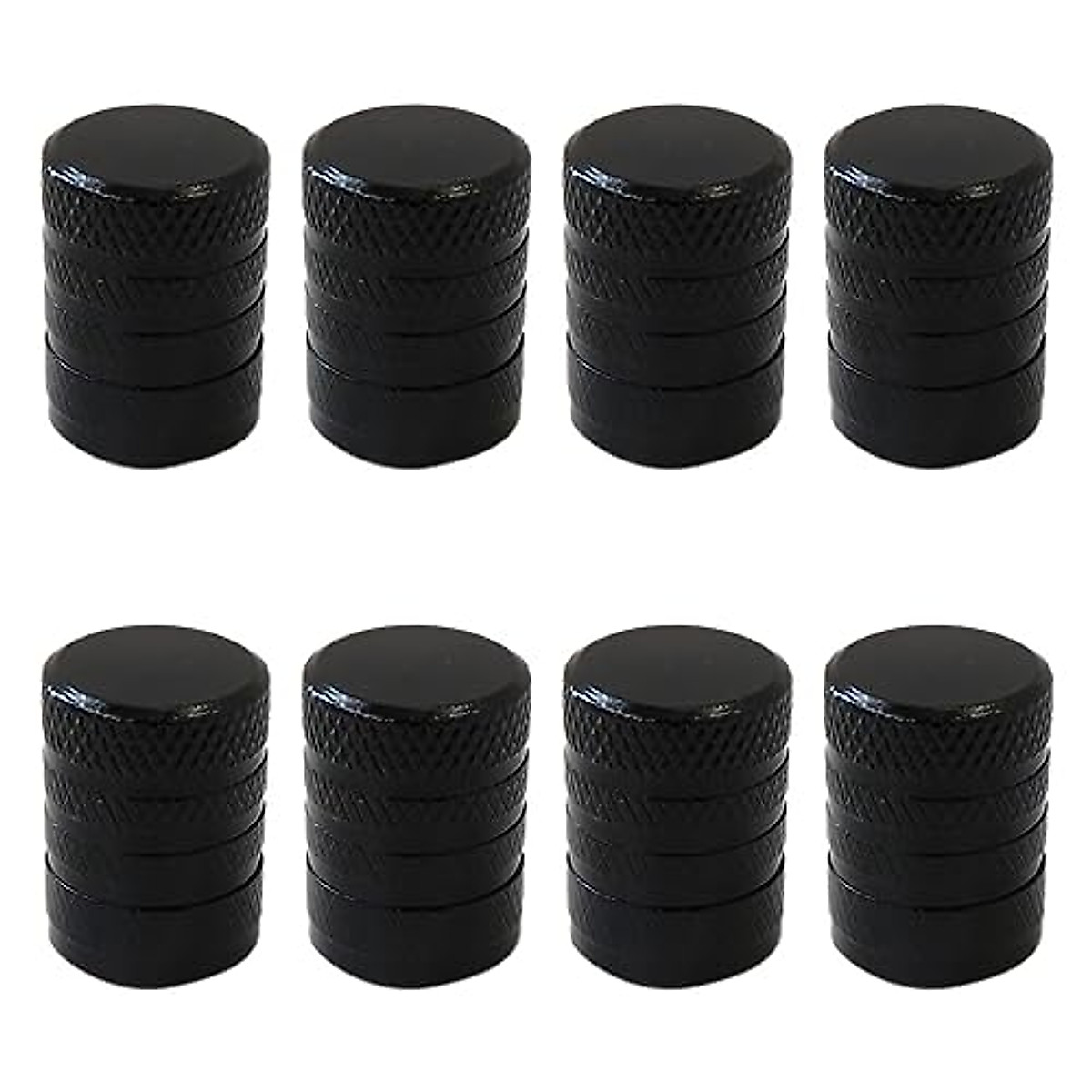 Pack of 8 Car Tire Stem Valve Caps Wheel Valve Covers Car Dustproof Waterproof Tire Cap Fit for Automobiles Motorcycles Trucks Bikes(Black) New