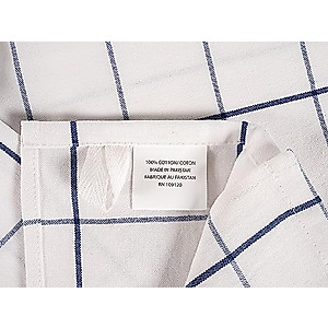 KAF Home Chelsea Assorted Kitchen Towel - Set of 10-18 x 28 Inches - Mixed Flat and Terry Dish Towels (Blue)