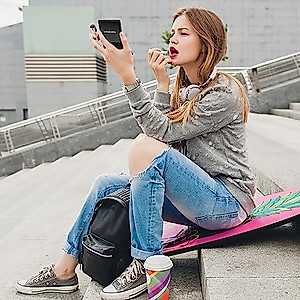 JMH Pocket Mirror, 1X/3X Magnifying Mirror with Light, LED Compact Travel Makeup Mirror, 2-Sided Handheld Folding Mirror, Purse Mirror, Portable, Small Lighted Compact Mirror for Gift