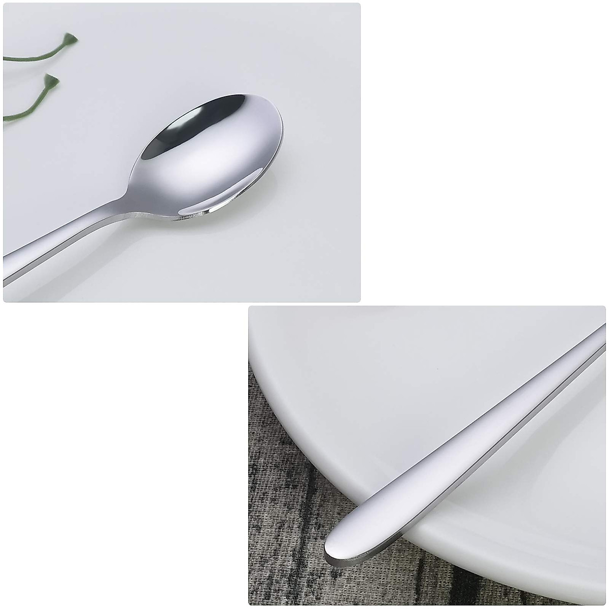 Zerdyne 12-Piece Stainless Steel Teaspoon, Small Spoon
