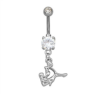 blue palm jewelry 5 - Kama Sutra Sex Position Nasty Surgical Steel Belly Button Dangle Ring 14 Gauge 3/8 Inch Barbell B625