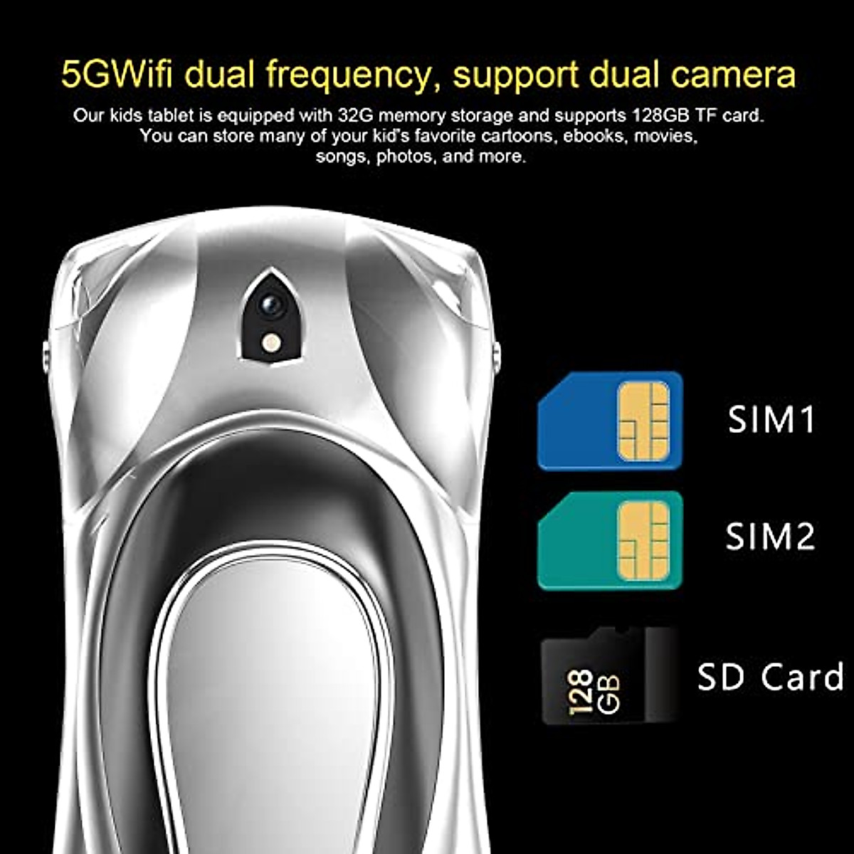 Baby Tablet, Toddler Tablet 100240V with US Plug Car Theme for Home Travel (US Plug)