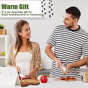 Acacia Paw Shaped Wood Cutting Board, 12 x 11 Inch Wooden Bread Board Cheese Serving Platter Serving Charcuterie Board for Meat Cheese and Vegetables