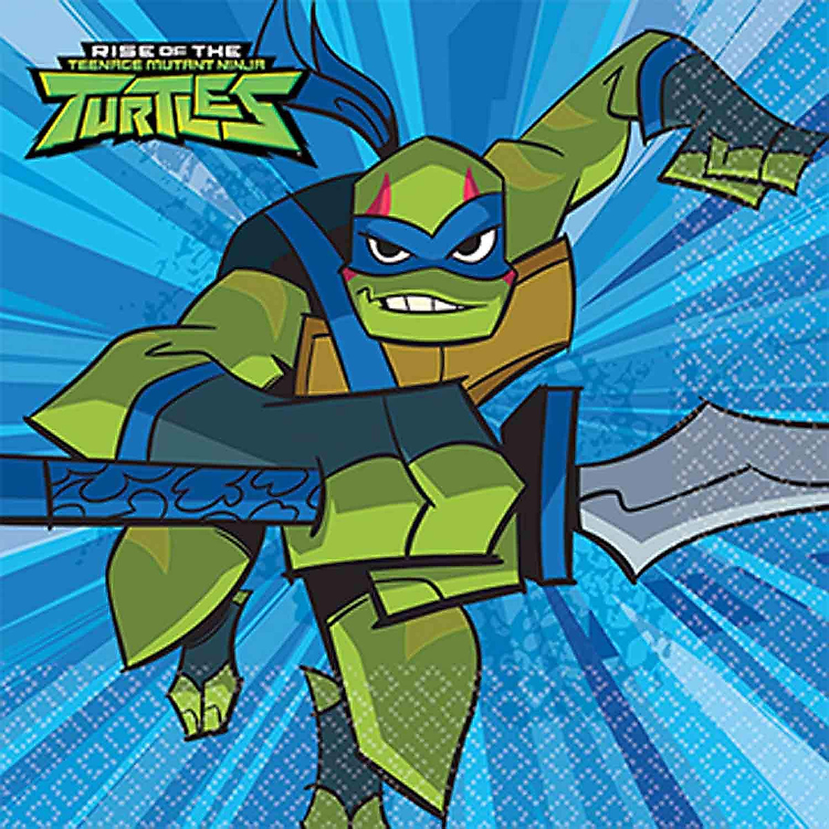 Rise of the Teenage Mutant Ninja Turtle Beverage Paper Napkins - 5" x 5" | Multicolor | Pack of 16