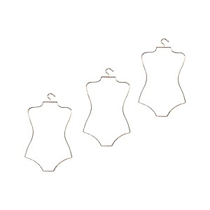 Leefasy 3pcs Body Shape Swimsuit Hanger, Girls Unisex Dress Holder Coat Rack, Clothing Hanger Bathing Suit Hanger for Cloakroom Closet Laundry Bedroom