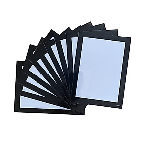 STTMGN Magnetic Picture Frames with Black Border(4"X6",10 Pack),Magnet Photo Frame Pockets/Postcard Holder,Decorations for home/office/school/Classroom/party