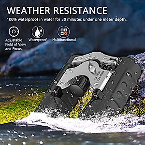 OuYteu Binoculars 122x1000 Compact with Clear Low Light Vision, Large Eyepiece Binocular for Adults Kids,High Power Easy Focus Binoculars for Bird Watching,Outdoor Hunting,Travel,Sightseeing