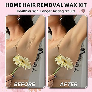 Crelila Waxing Kit-Digital Wax Melt Warmer Kit-inculd 17.5oz Hard Wax Beads+Silicone Liner+Wax Oil-Hair Removal Wax Kit At Home For body-Bikini-Legs-Face-Brazilian Wax Kit For Women&Men