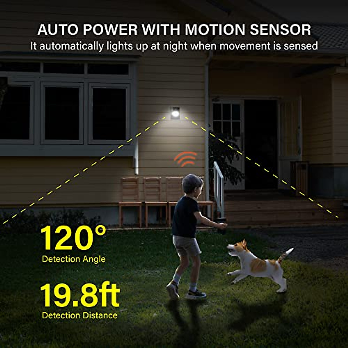 ZONE INDUSTRY CORP. 1000 Lumens LED Solar Power Jelly Jar Light Wall Lantern Night Security Light with Motion Sensor and Replaceable Rechargeable Battery, Waterproof, for Outdoor & Indoor, Bronze