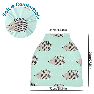 Nursing Cover Breastfeeding Scarf Cartoon Hedgehog - Baby Car Seat Covers, Infant Stroller Cover, Carseat Canopy(923c2)