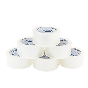 Heavy Duty Packaging Tape, Clear Packing Tape Designed for Moving Boxes, Shipping, Office, and Storage, Commercial Grade 2.7mil Thickness, 60 Yards Length, 360 Total Yards