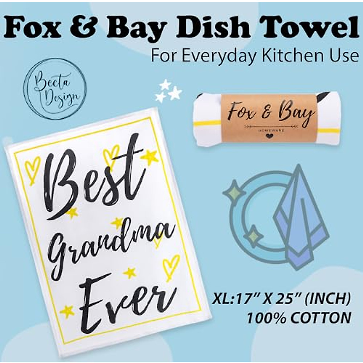 BECTA DESIGN Grandma Gifts -The Perfect Mother's Day Gifts for Grandma, Nana or Grammy - Ideal for Birthdays, Christmas or any Special Occasion. Grandma Birthday Gifts To Delight.