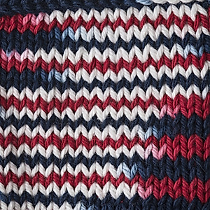 Lily Sugar 'N Cream The Original Ombre Yarn, 2oz, Gauge 4 Medium, 100% Cotton, Red White Blue - Machine Wash & Dry