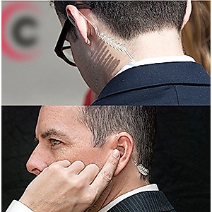 A AIRSN 2 Pin Earpiece Headset for Motorola CP200,GP300,CLS1110,CLS1410 Walkie Talkies/Two Way Radio with Transparent Acoustic Tube (Pack of 2)