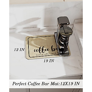 TCHDIO-Coffee Mat-Hide Stain Absorbent Rubber Backed Quick Drying Mat for Kitchen Counter-Coffee Bar Accessories Dish Drying Mat Fit Under Coffee Maker Coffee Machine Coffee Pot Espresso Machine