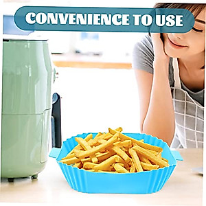 Luxshiny Air Fryer Pan Deep Fryer Airfryer Oven Air Fryer Oven Pan 3pcs Baking Oven Silicone Pot Air Fryer Cooking Pot Non Stick Air Fryer Liner Reusable Silicone Liner Silica Gel