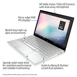 HP Envy 13 2022 Business Laptop 13.3" FHD IPS 4-Core Intel i5-1135G7 8GB DDR4 256GB SSD Intel Iris Xe Graphics Thunderbolt 4 Wi-Fi 6 Backlit Keyboard Fingerprint Windows 11 Pro w/ONT 32GB USB