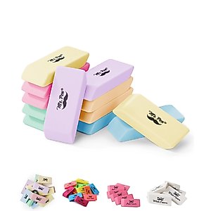Mr. Pen- Erasers, Pencil Eraser, 12 Pack, Pastel Colors, Eraser, Erasers for Drawing, Eraser Pencil, Pencil Erasers, Erasers for Kids, Art Erasers for Drawing, Artist Eraser, Candy Color Eraser