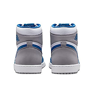 Men's Jordan 1 Retro High OG True Blue/White-Cement Grey (DZ5485 410) - 12