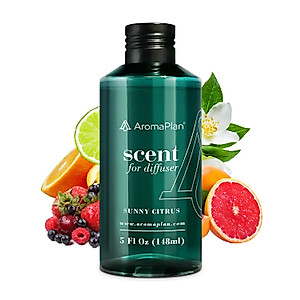 Aromaplan Hotel Scents Sunny Citrus 5 Fl Oz (148ml), Home Luxury Aroma & Hotel Diffuser Oil- Hotel Diffuser Oil for Aromatherapy- USA Made, Bigger Bottle, Bolder Aroma & Longer Lasting