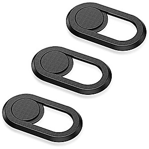 CloudValley Webcam Cover 3-Pack, 2020 Updated Laptop Camera Cover Slide, Horizontal Slide, Webcam Covers for MacBook Pro, MacBook Air, Laptop, iMac, iPad