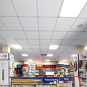 hykolity 2x2 FT LED Flat Panel Troffer Light, 30/40/50W, CCT Selectable 4000K/5000K/6500K Drop Ceiling Office Lights, 115LM/W, 0-10V Dimmable Ultra Slim Recessed Back-lit Fixture, ETL 6 Pack