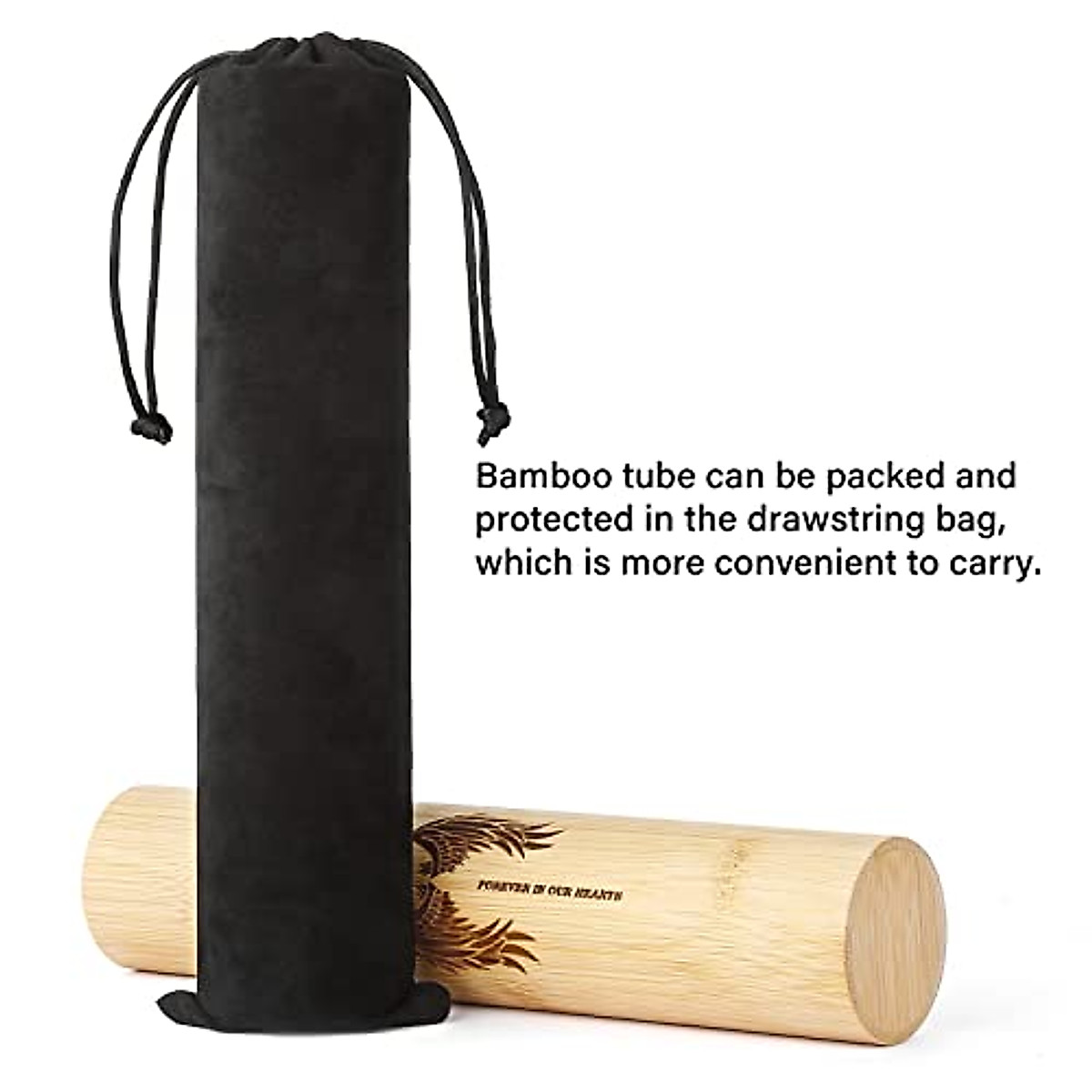 Bamboo Scattering Urn for Human Ashes,Eco Friendly Biodegradable Urn for Human Ashes,9''x2'' Small Scattering Tube for Human Adult Pet Cat Dog Ashes (Set of 2,Angel Wings Pattern)