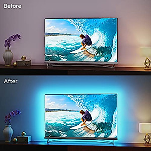 HAMLITE TV LED Backlight, 8.2Ft Led Light for TV 32-60 Inch Monitor Backlight, HDTV Wall Mount Stand Work Space Gaming Room Decor, LED Bias Ambient Mood Lighting Kit