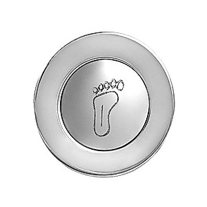 QWORK Tip-Toe Bathtub Drain, Polished Chrome, for 1-1/2" Shower and Tub Drains