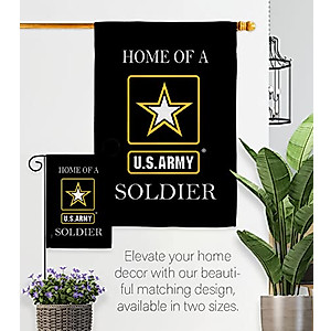US Army Soldier Garden Flags Armed Forces Memorabilia Banner United State Wall Tapestry Americana Decorations Blue Star Remembrance Retire Outdoor Memorial Yard Veteran Gifts Made In USA
