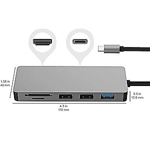 XUNMAIFHB Portable Docking Station,Type c Docking Station USB c hub to HDMI Charging USB Phone OTG Converter USB2.0, USB3.0, 4K HDMI, SD/TF, PD Charging Fast Transmission