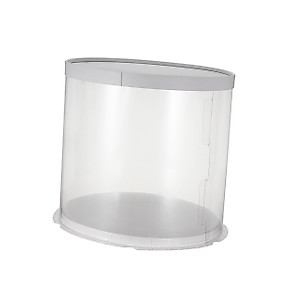 Mobestech 2pcs Box Paperboard and Material Cake Packaging Boxes Round Design for Home Shop and Events