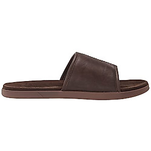 Koolaburra by UGG Men's TREEVE Slide Sandal, Chocolate Brown, 10