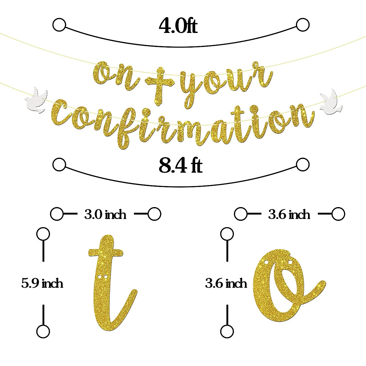 On Your Confirmation Banner First Holy Confirmation Sign Wedding Engagement Bachelorette Party Decorations Bridal Shower Party Banner