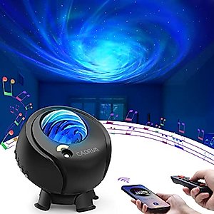 Cadrim 【Upgrade】 Star Projector, Galaxy Light Projector with Bluetooth Speaker and Remote, Night Light Projector for Adults and Kids, Largest Coverage Area, Changable Nebula and Galaxy Shapes