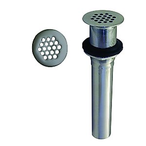 Westbrass D411-12-26 Grid Strainer Lavatory Drain w/o Overflow Holes - Exposed, Polished Chrome